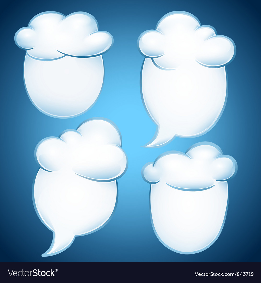 Clouds with message Royalty Free Vector Image - VectorStock