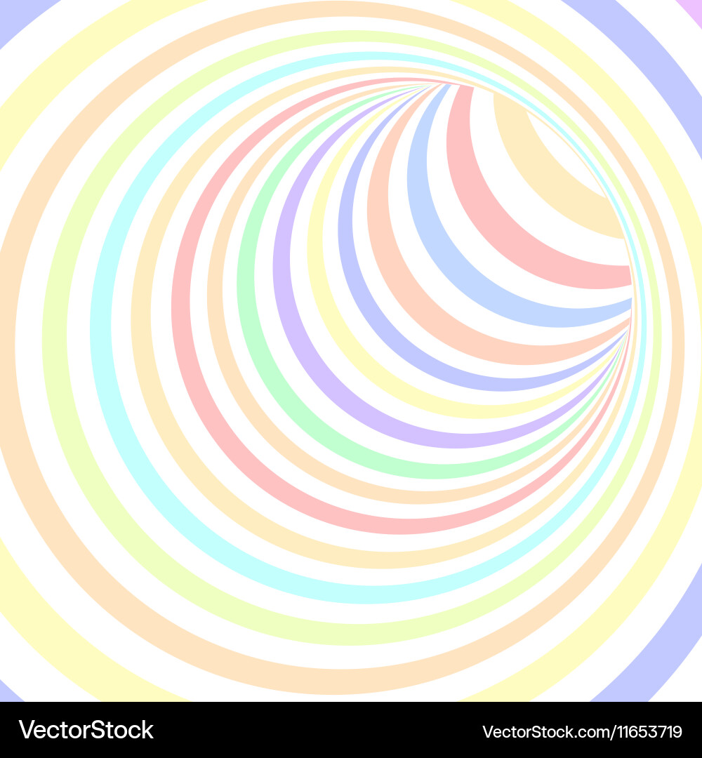 Colorful striped abstract tunnel Royalty Free Vector Image