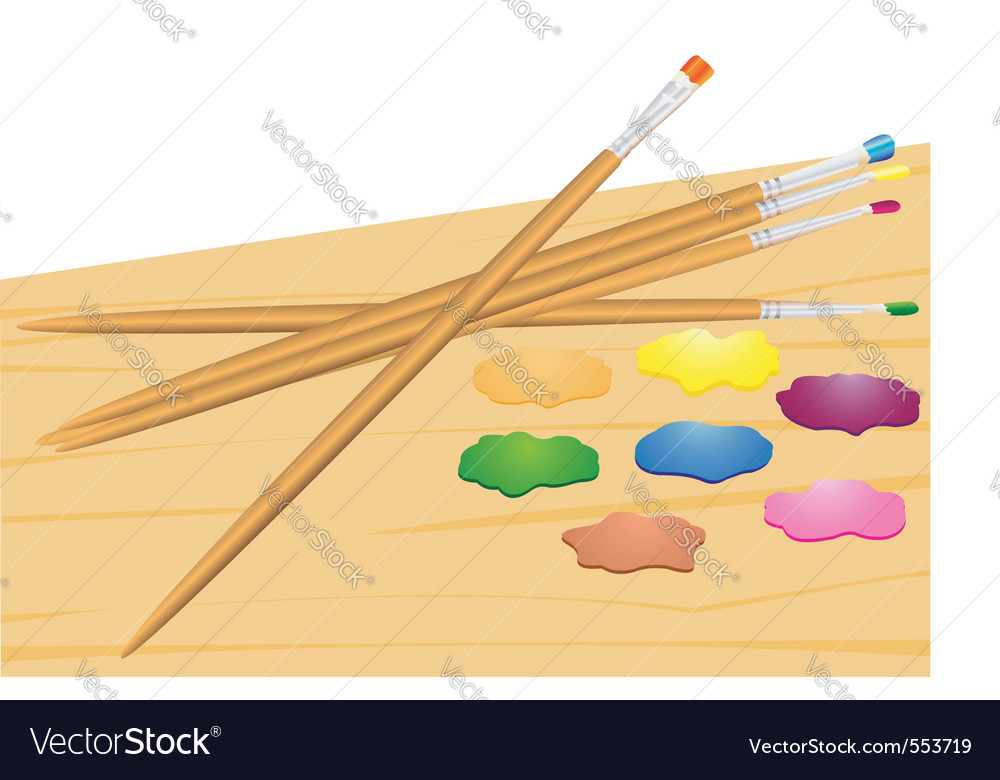 Paint brushes Royalty Free Vector Image - VectorStock