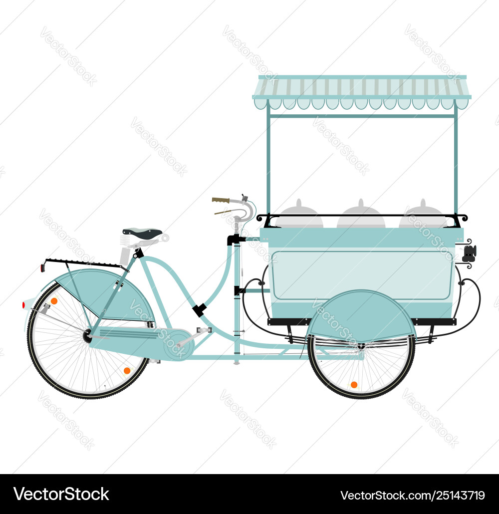 Street food bicycle Royalty Free Vector Image - VectorStock