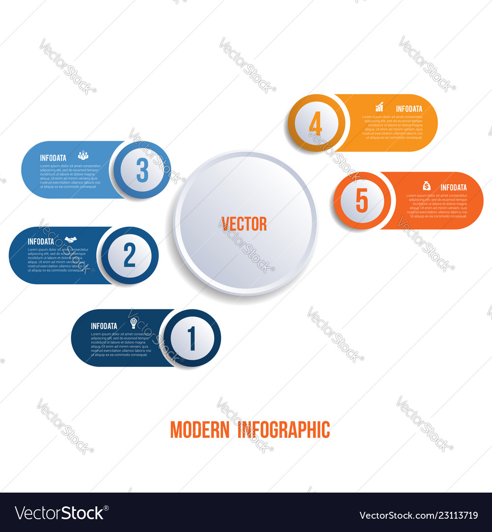 Visualization of business presentations by modern Vector Image