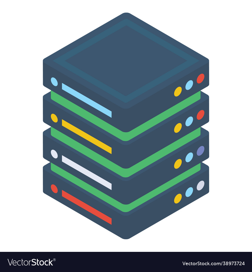 Data Server Rack Royalty Free Vector Image Vectorstock