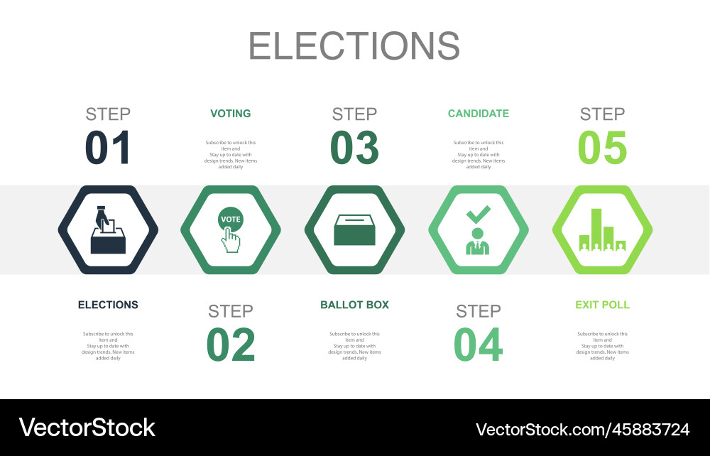 Elections voting ballot box candidate exit Vector Image
