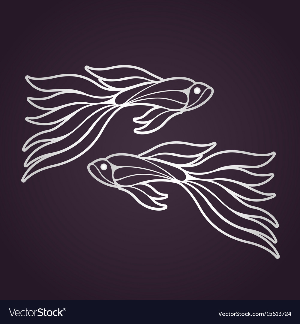 Guppy fish logo icon design Royalty Free Vector Image Guppy fish logo icon design Royalty Free Vector Image
