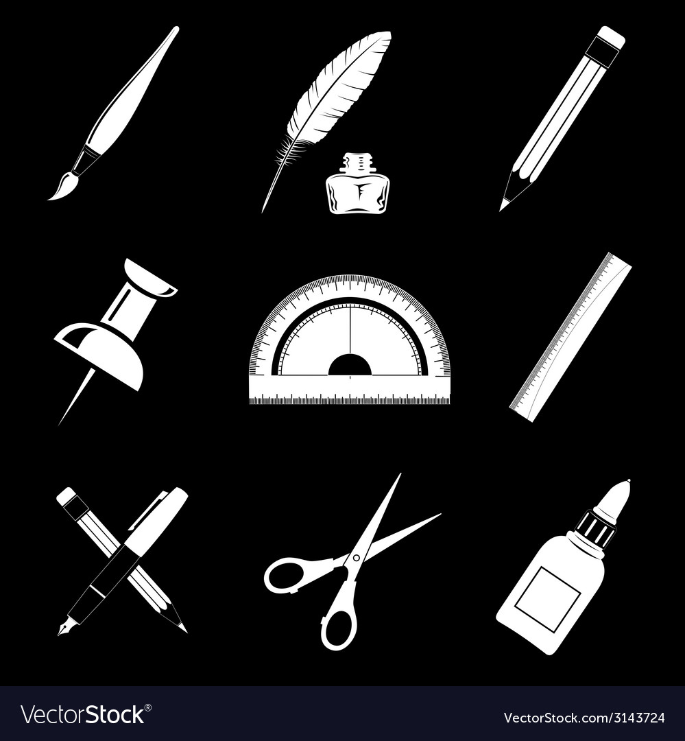 Office tools Royalty Free Vector Image - VectorStock