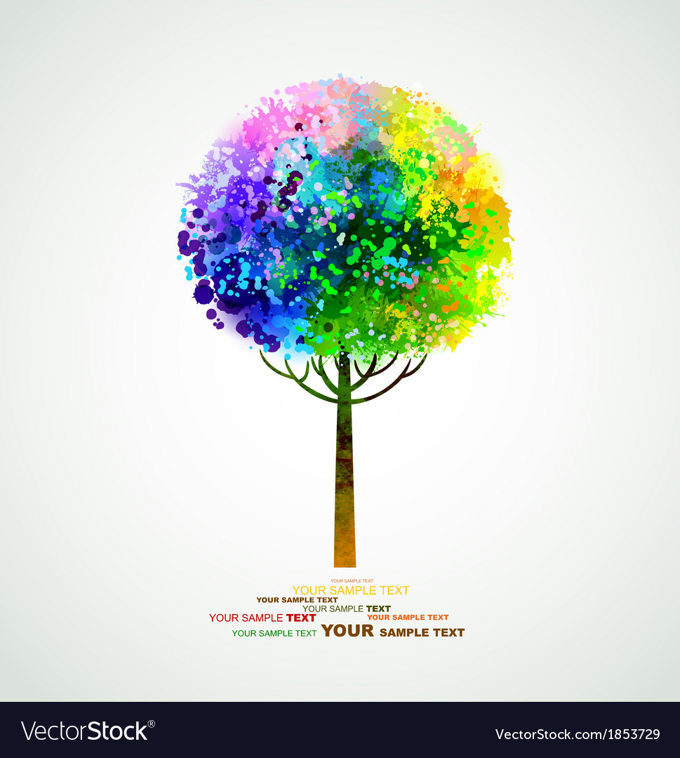 Abstract tree Royalty Free Vector Image - VectorStock