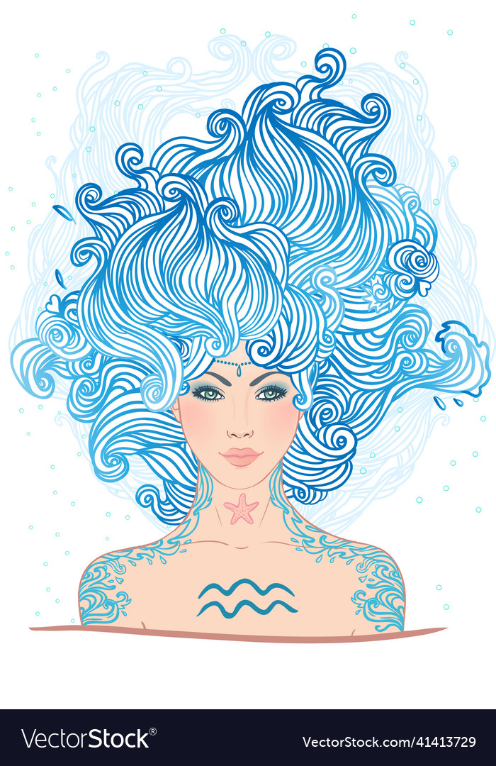 Aquarius Astrological Sign Royalty Free Vector Image