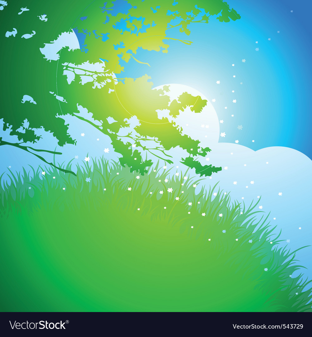 Background with tree Royalty Free Vector Image