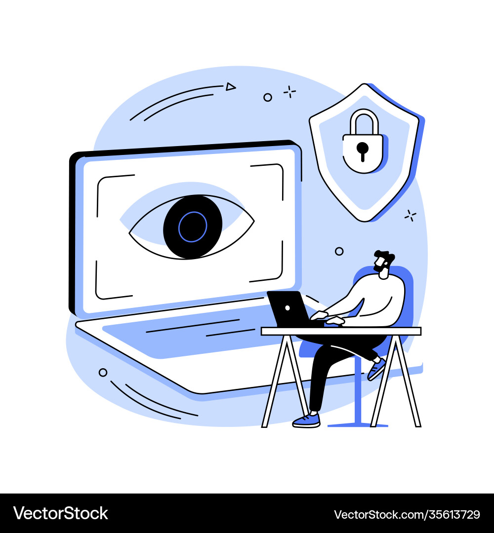 Eye tracking technology abstract concept Vector Image