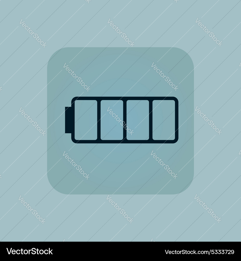 Pale blue empty battery icon Royalty Free Vector Image