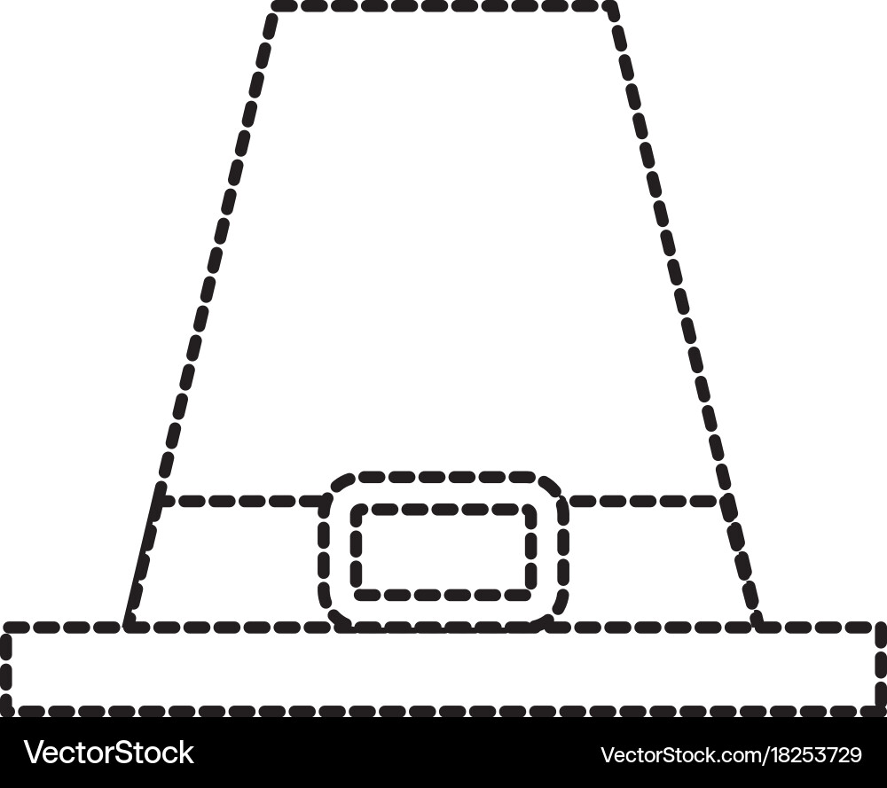 Pilgrim hat classic accessory thanksgiving symbol Vector Image