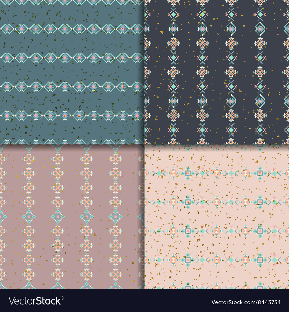 Ethnic seamless pattern set Royalty Free Vector Image