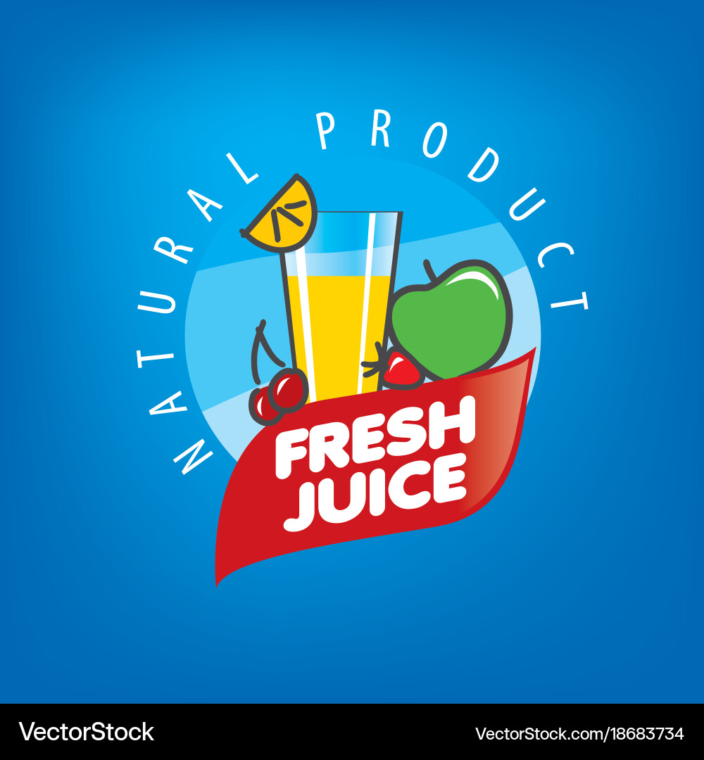 Logo of fresh juice Royalty Free Vector Image - VectorStock
