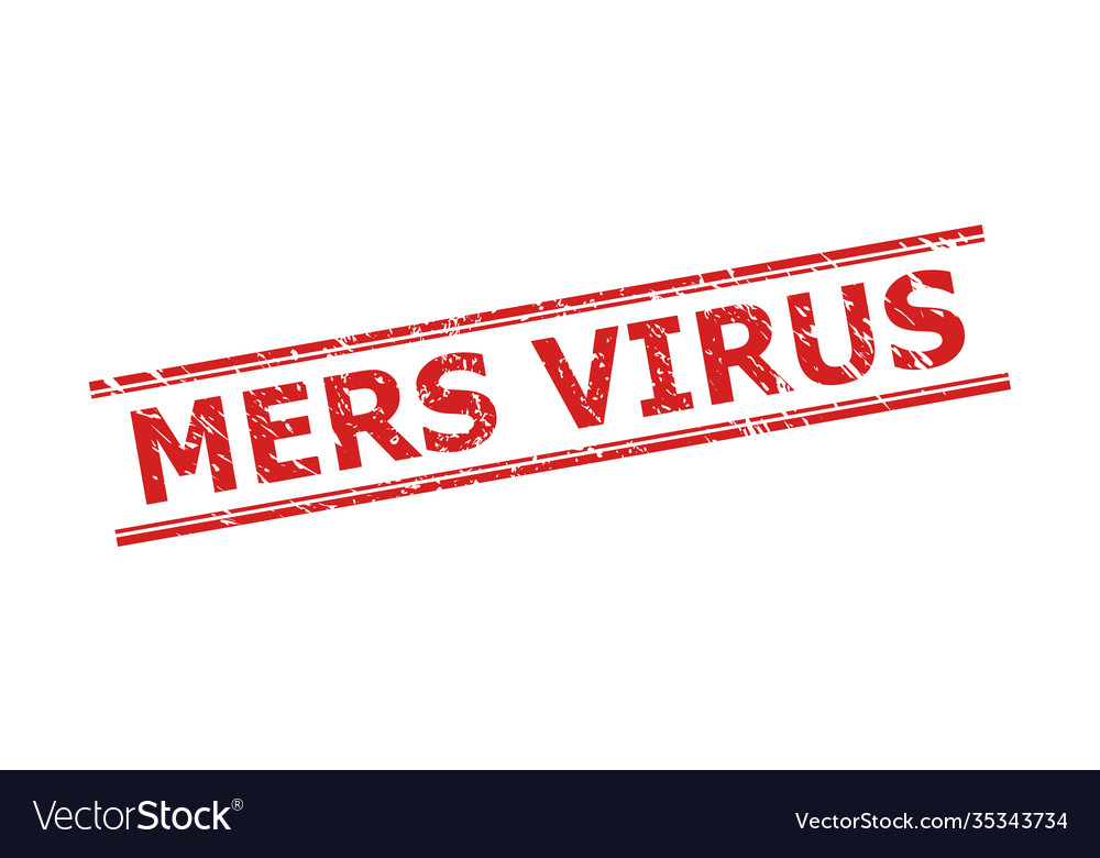 Mers virus stamp with grunge surface and double Vector Image Mers virus stamp with grunge surface and double Vector Image