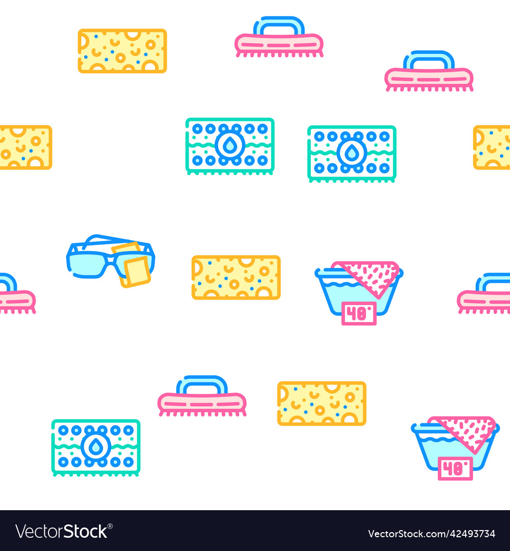 Microfiber for clean seamless pattern Royalty Free Vector