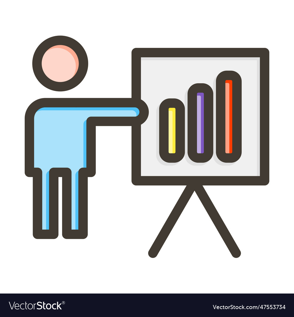 Training thick line filled colors for personal Vector Image