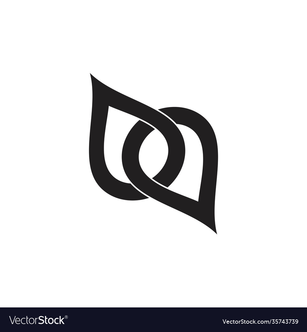 Linked line overlapping logo Royalty Free Vector Image Linked line overlapping logo Royalty Free Vector Image