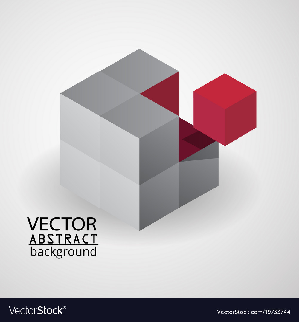 Abstract geometry cube Royalty Free Vector Image