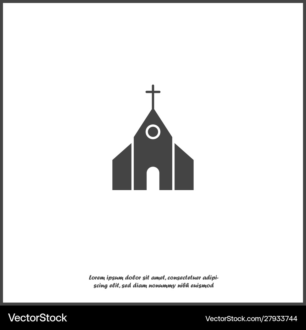 Kirche Gebäude Ikone religiöse Lizenzfreies Vektorbild
