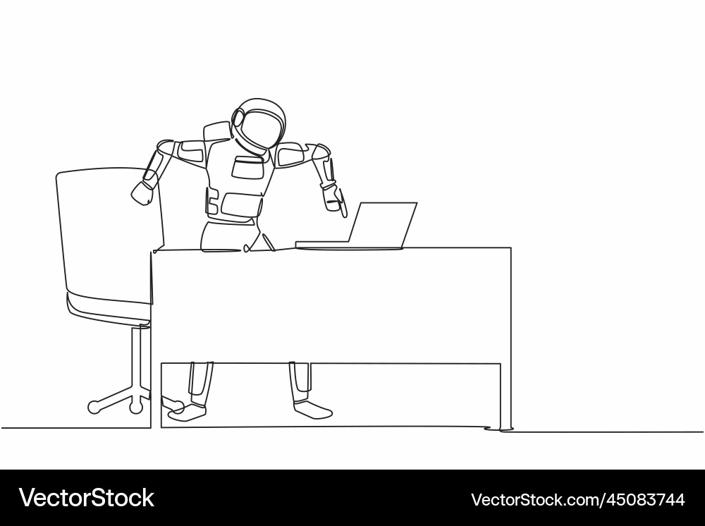 Continuous one line drawing of frustrated Vector Image