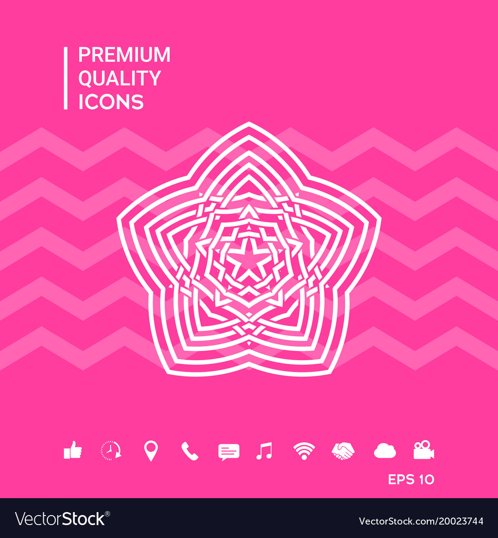 Geometric oriental arabic pattern element Vector Image