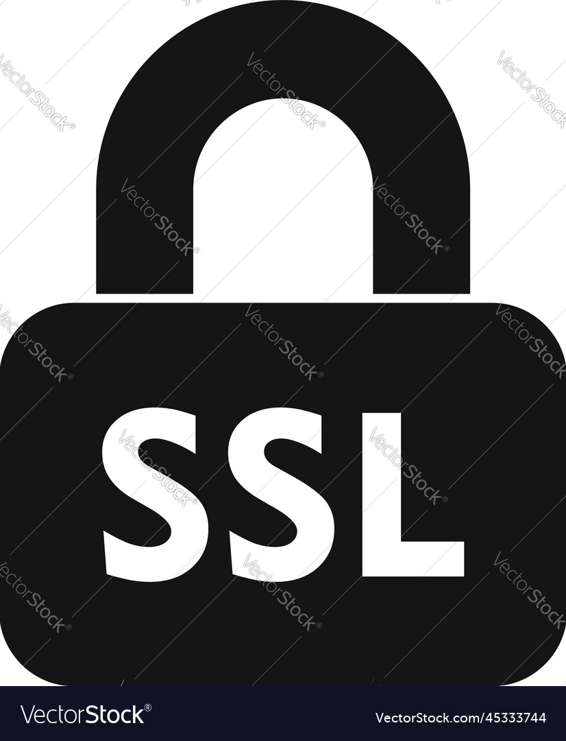 Ssl cipher icon simple lock code Royalty Free Vector Image