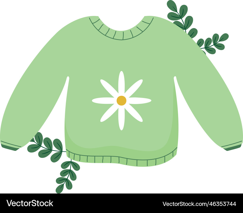 Sustainable sweater design Royalty Free Vector Image