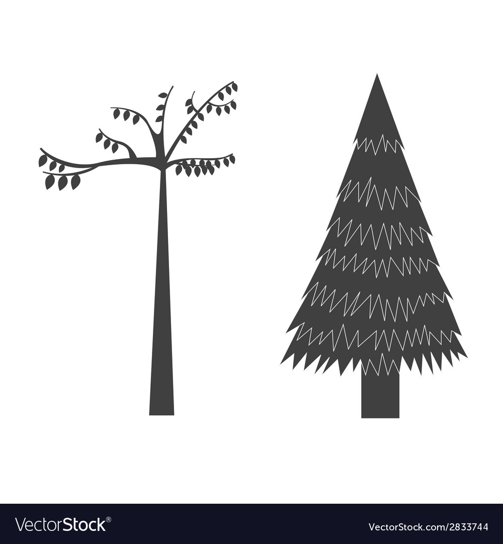 Tree design over white background Royalty Free Vector Image
