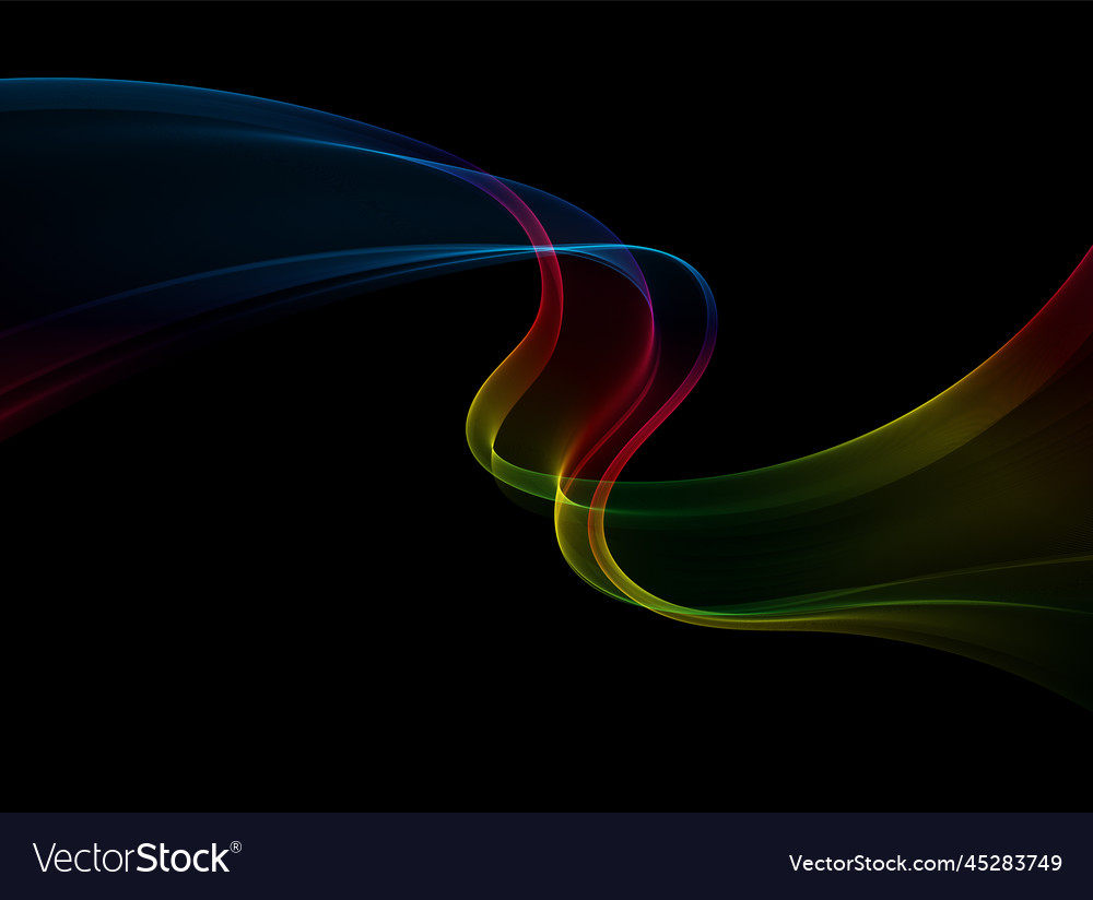 Abstract wave lines flow dynamically in spectrum Vector Image Abstract wave lines flow dynamically in spectrum Vector Image