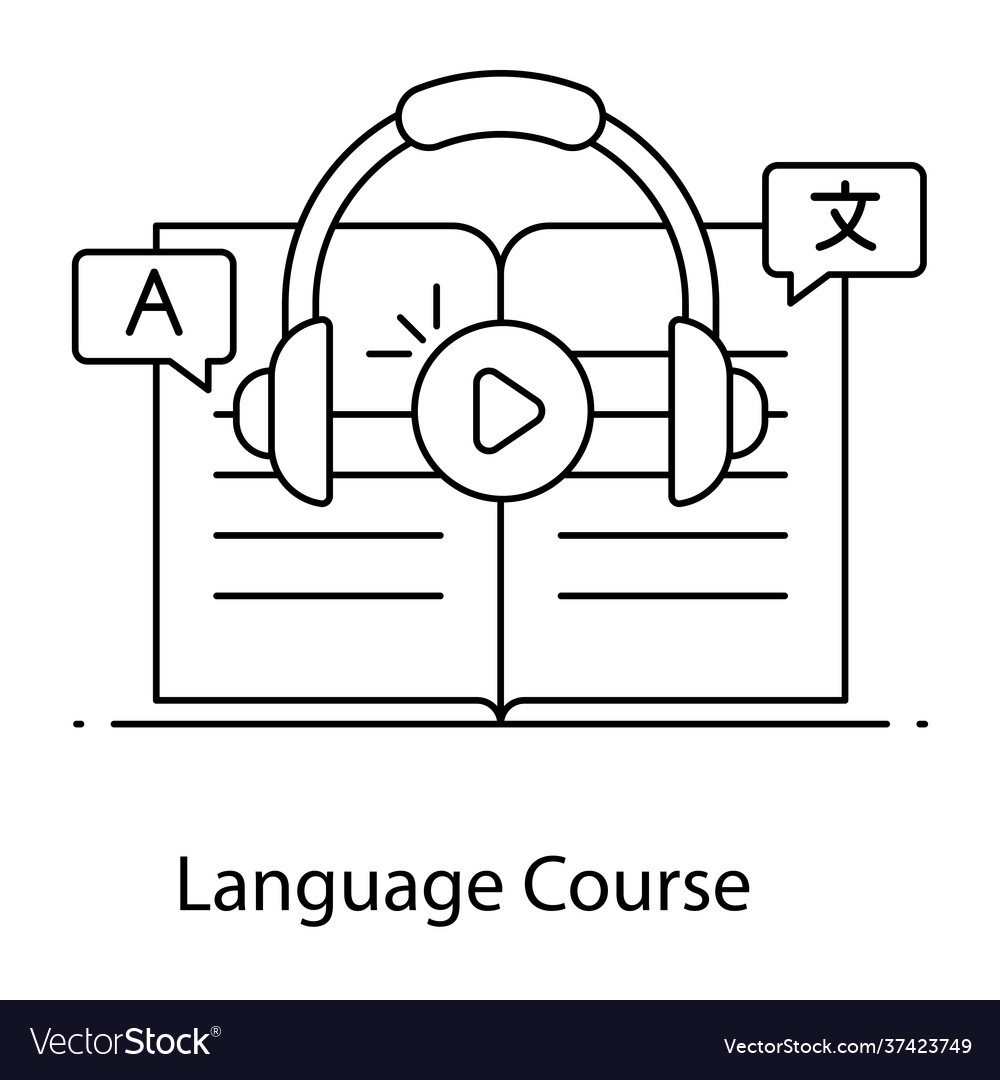 Language course Royalty Free Vector Image - VectorStock