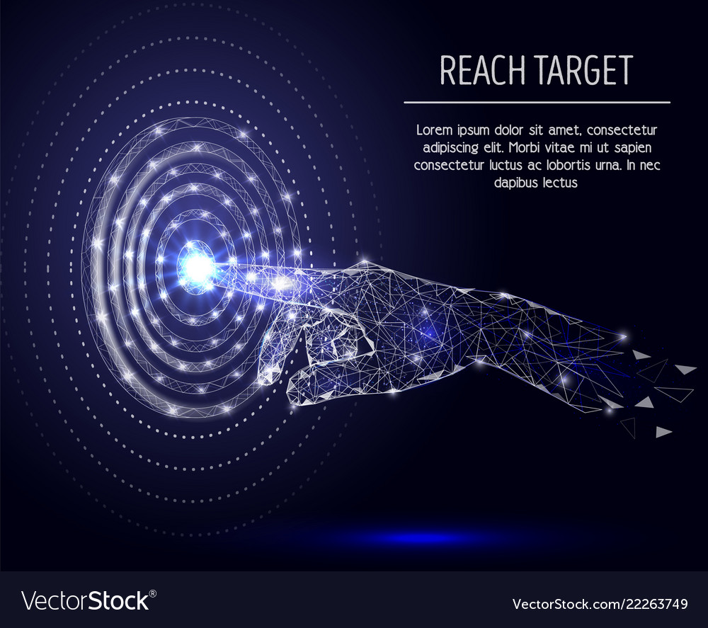 Reach target geometric polygonal art Royalty Free Vector Reach target geometric polygonal art Royalty Free Vector