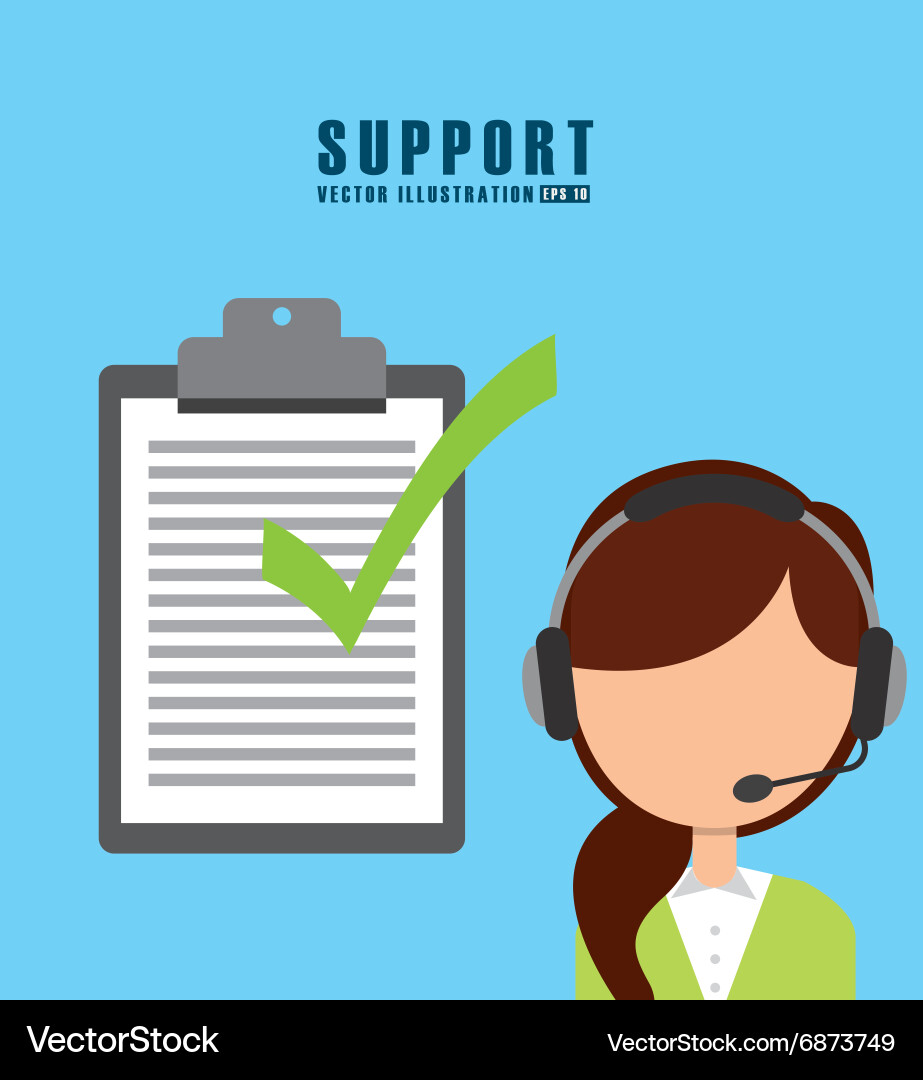 Support service design Royalty Free Vector Image
