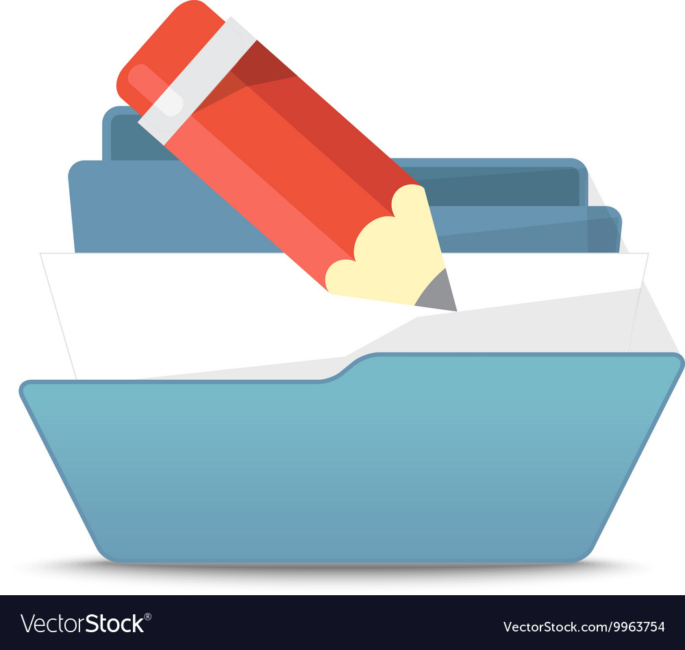 Computer interface folder open folder isola Vector Image