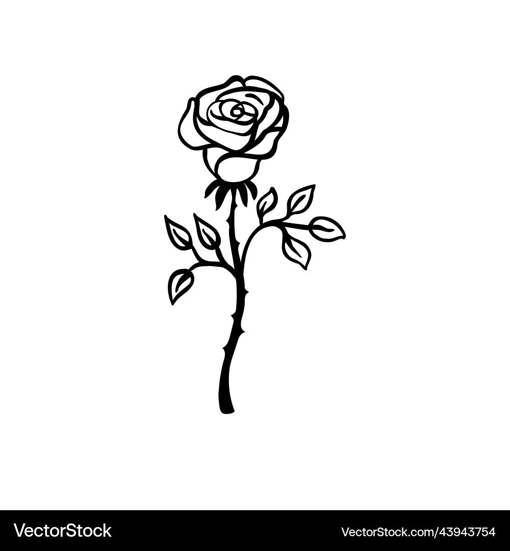 Geometric rose flower art deco style inspired Vector Image