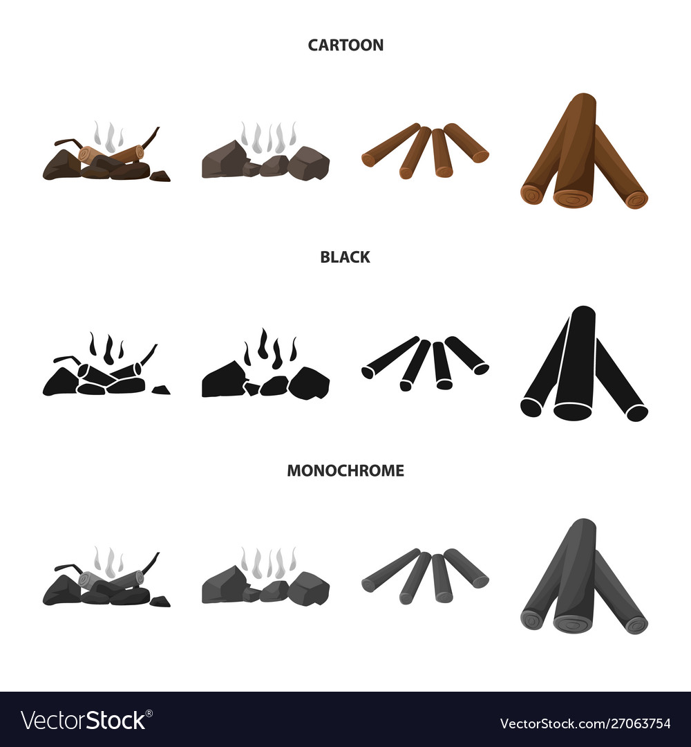 Isolated Object Material And Logging Icon Set Vector Image