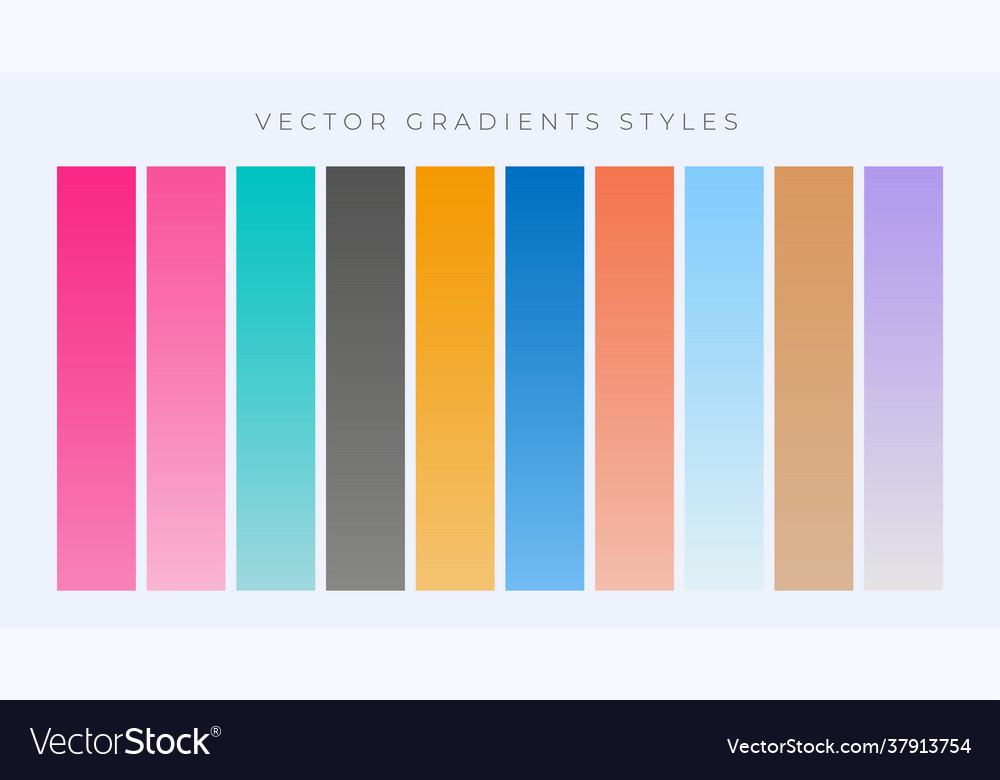 Modern set simple gradients set Royalty Free Vector Image