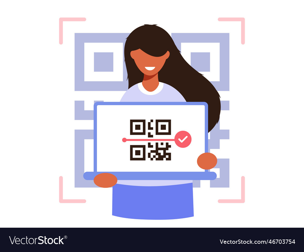 Qr code scanning concept Royalty Free Vector Image Qr code scanning concept Royalty Free Vector Image