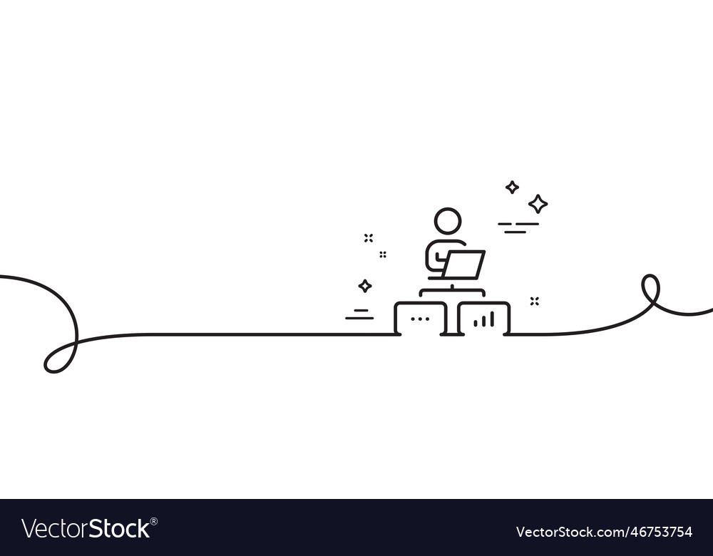Work at home line icon outsource job sign Vector Image Work at home line icon outsource job sign Vector Image