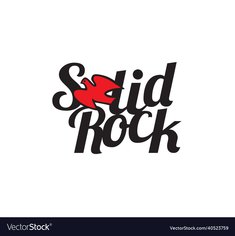 Solid rock concept design Royalty Free Vector Image