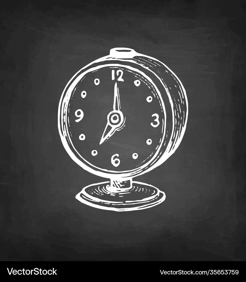 Vintage alarm clock Royalty Free Vector Image - VectorStock