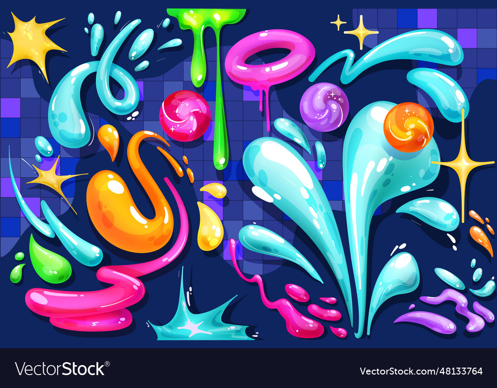 Cartoon dynamic elements Royalty Free Vector Image