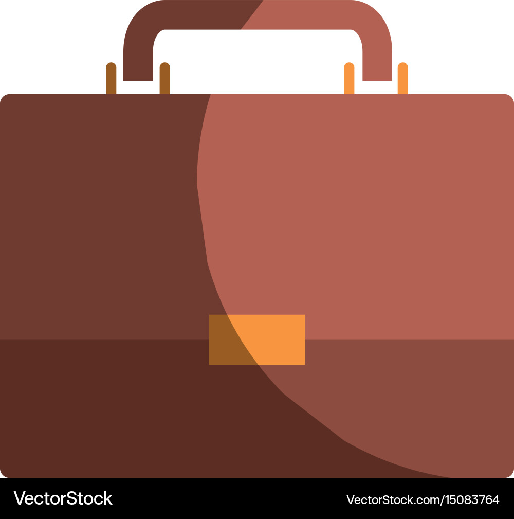 Colorful graphic of executive briefcase without Vector Image