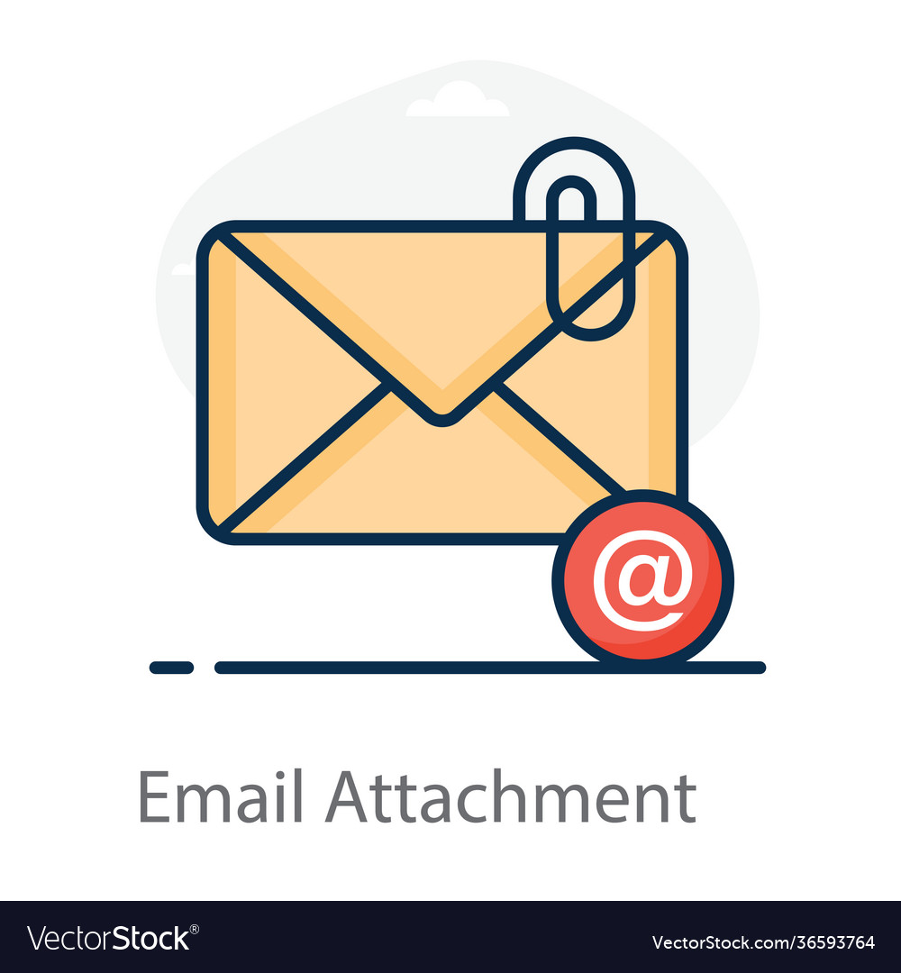 Email Attachment Symbol Email Attachment Icon Stock Illustrations