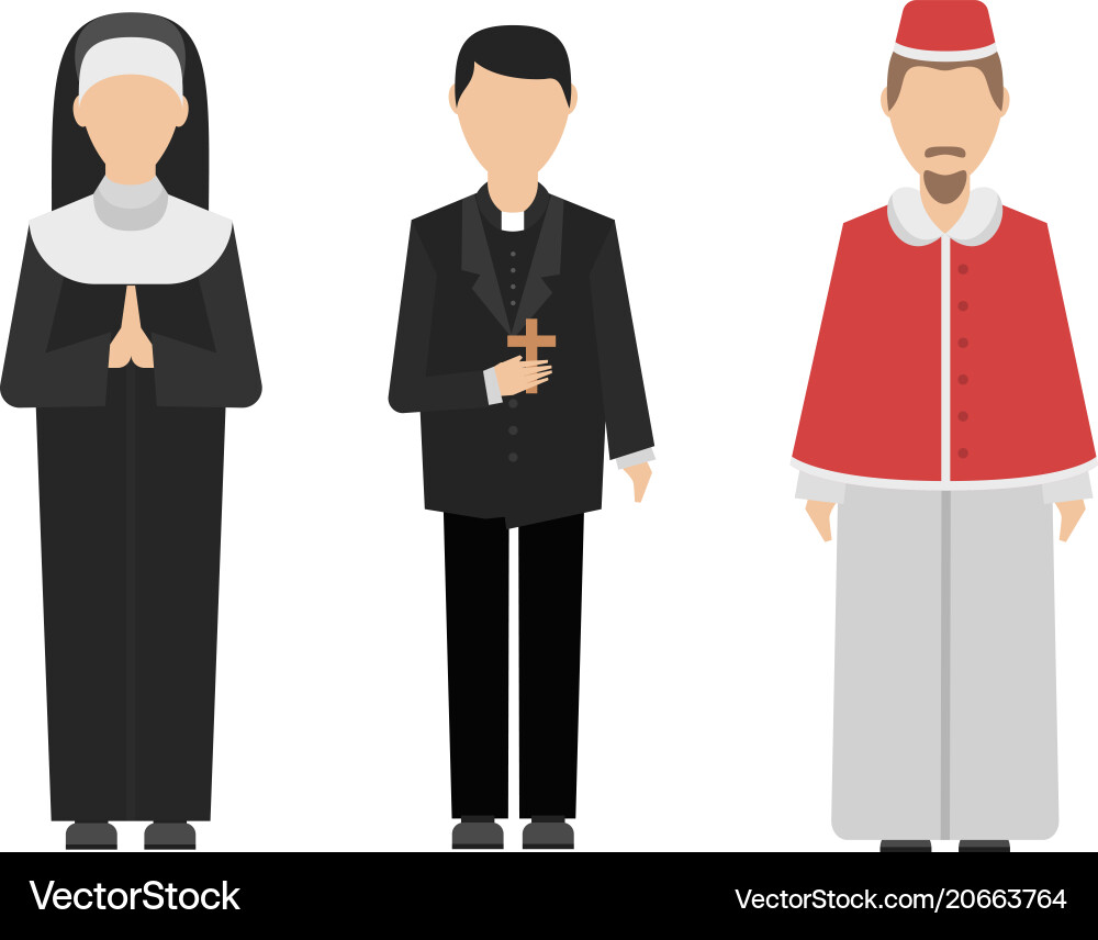 Religion people characters group Royalty Free Vector Image