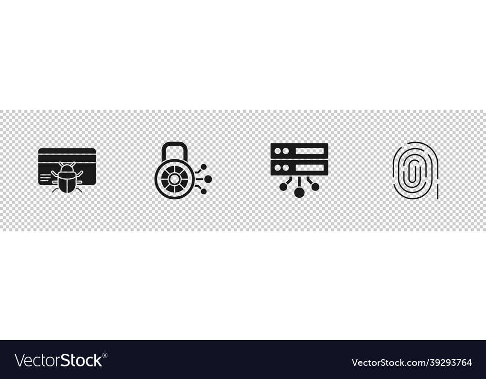Set system bug in credit card cyber security Vector Image Set system bug in credit card cyber security Vector Image