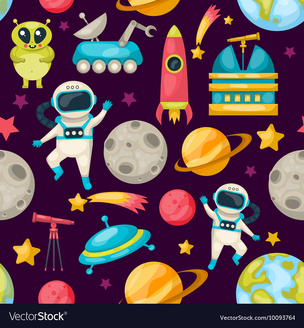 Space background pattern Royalty Free Vector Image