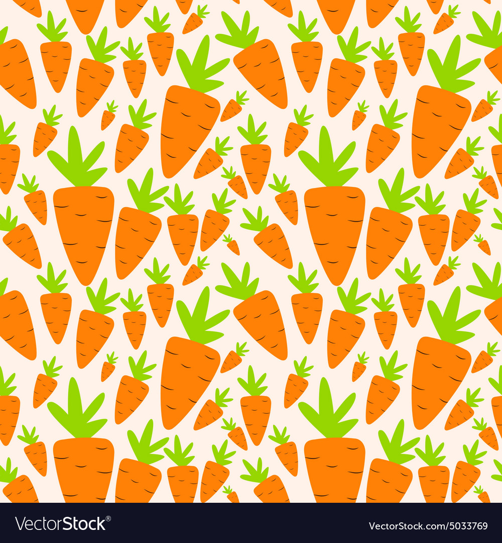 Carrot seamless pattern background Royalty Free Vector Image