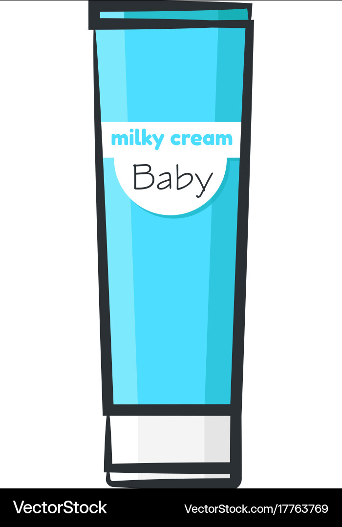 Cartoon baby cream Royalty Free Vector Image - VectorStock