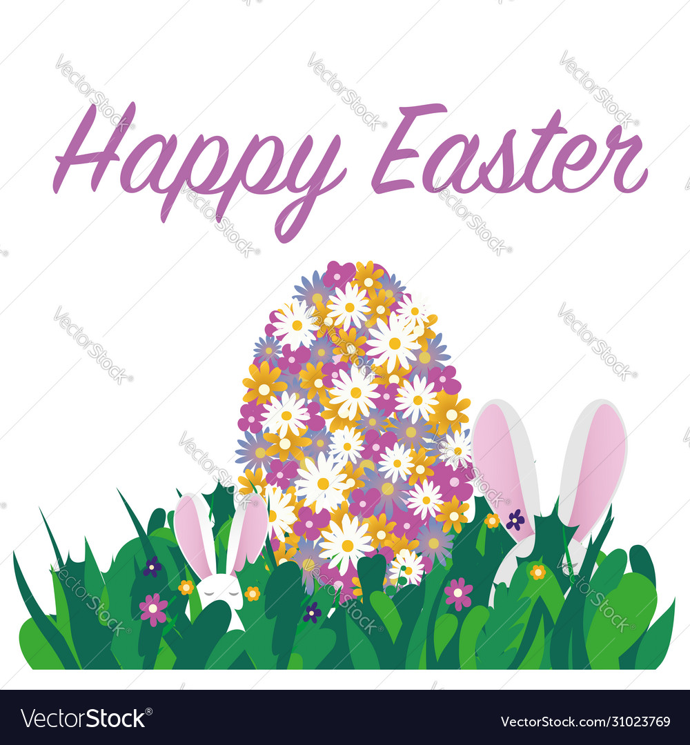 Happy easter greetings text Royalty Free Vector Image