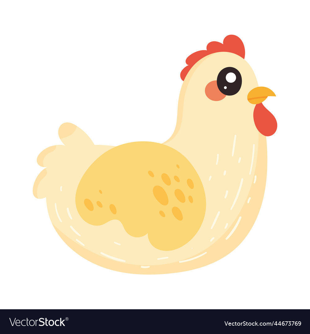 Little hen bird Royalty Free Vector Image - VectorStock Little hen bird Royalty Free Vector Image - VectorStock